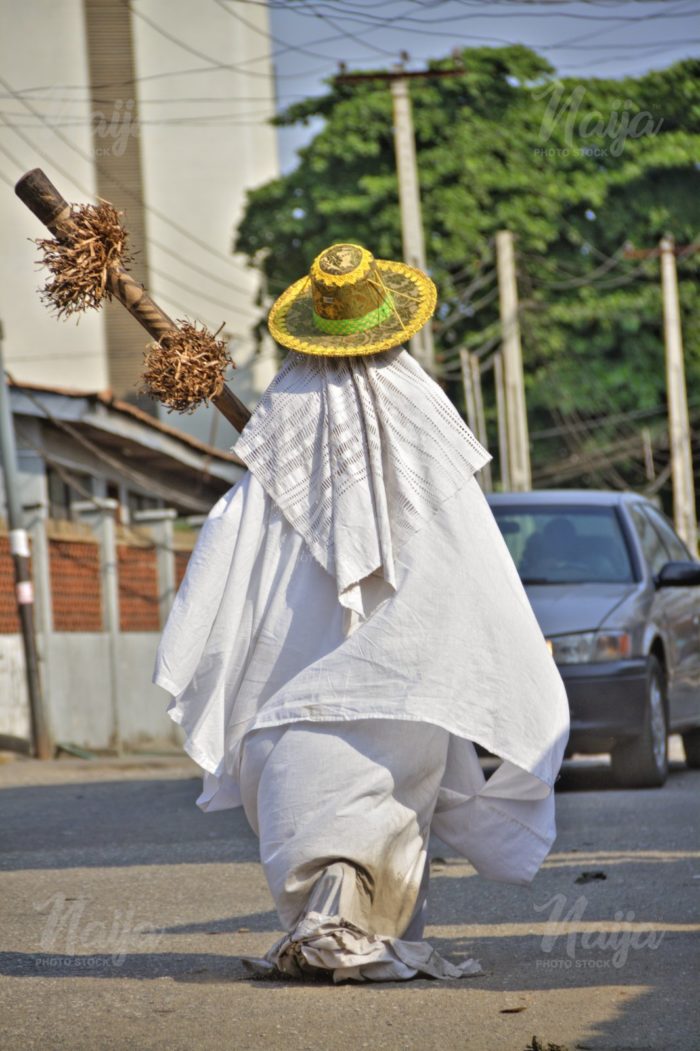 ANOTHER EYO MASQUERADE ON THE STREET OF LAGOS - Naija Photo Stock
