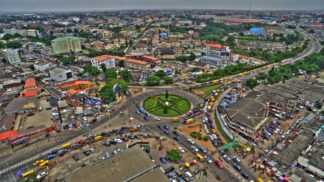 AERIAL VIEW OF ALLEN ROUNDABOUT, IKEJA, LAGOS - Naija Photo Stock